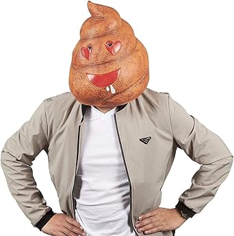 Amazon.com: Poop Emoji Head Mask - Poop Mask for Halloween Costume ...