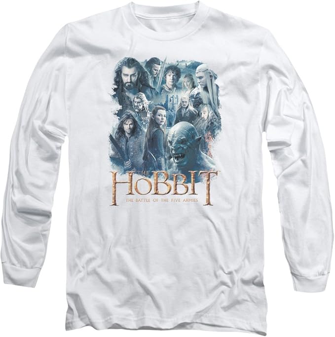 Hobbit - Mens Main Characters Long Sleeve T-Shirt: Amazon.co.uk: Clothing