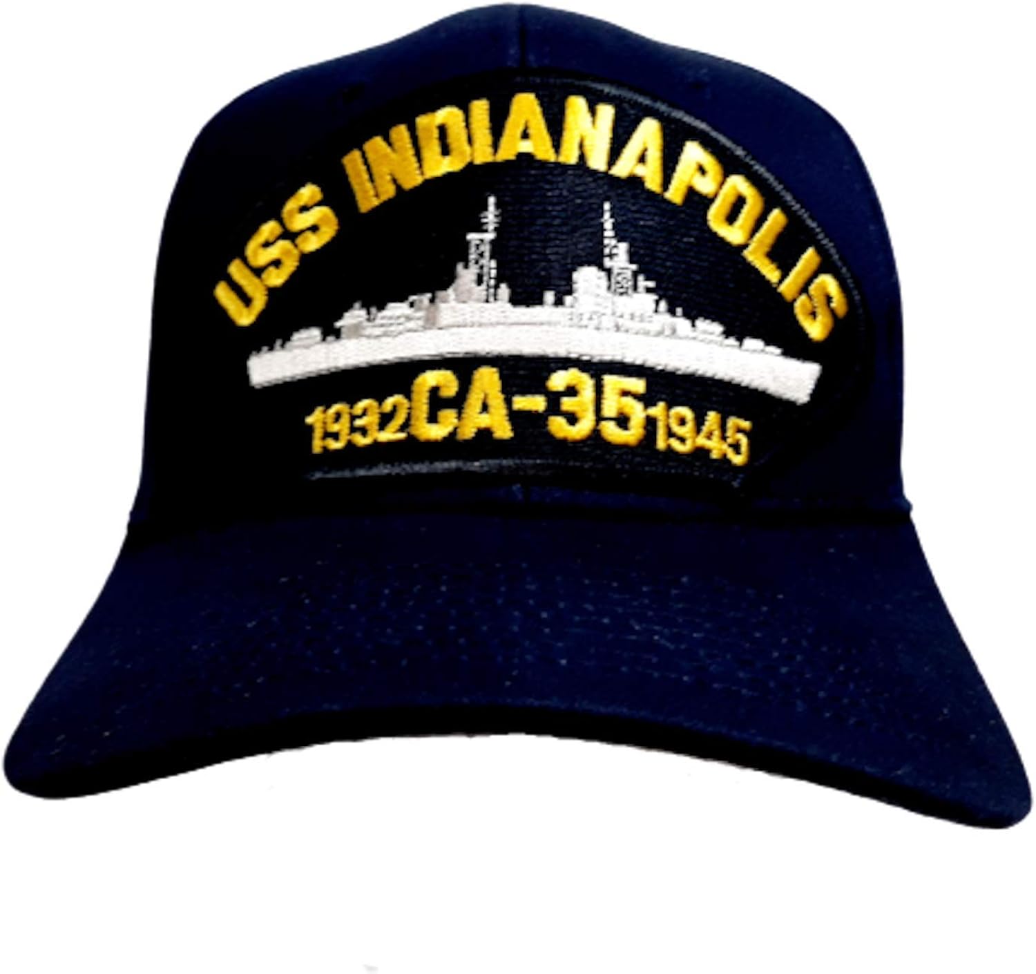 EAGLE CREST USS Indianapolis CA-35 Embroidered Patch Cap Baseball Hat ...