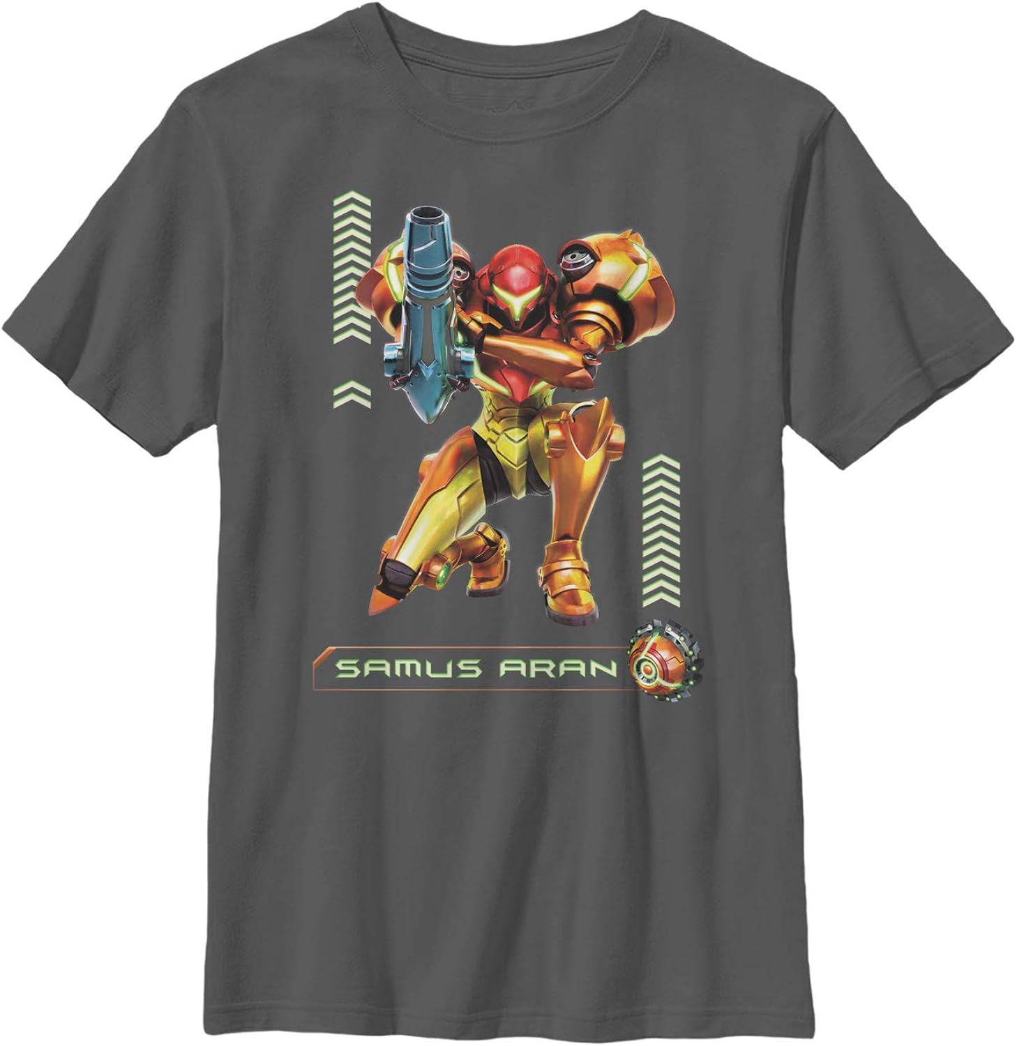 Amazon.com: Boy's Nintendo Metroid Samus Pose T-Shirt: Clothing