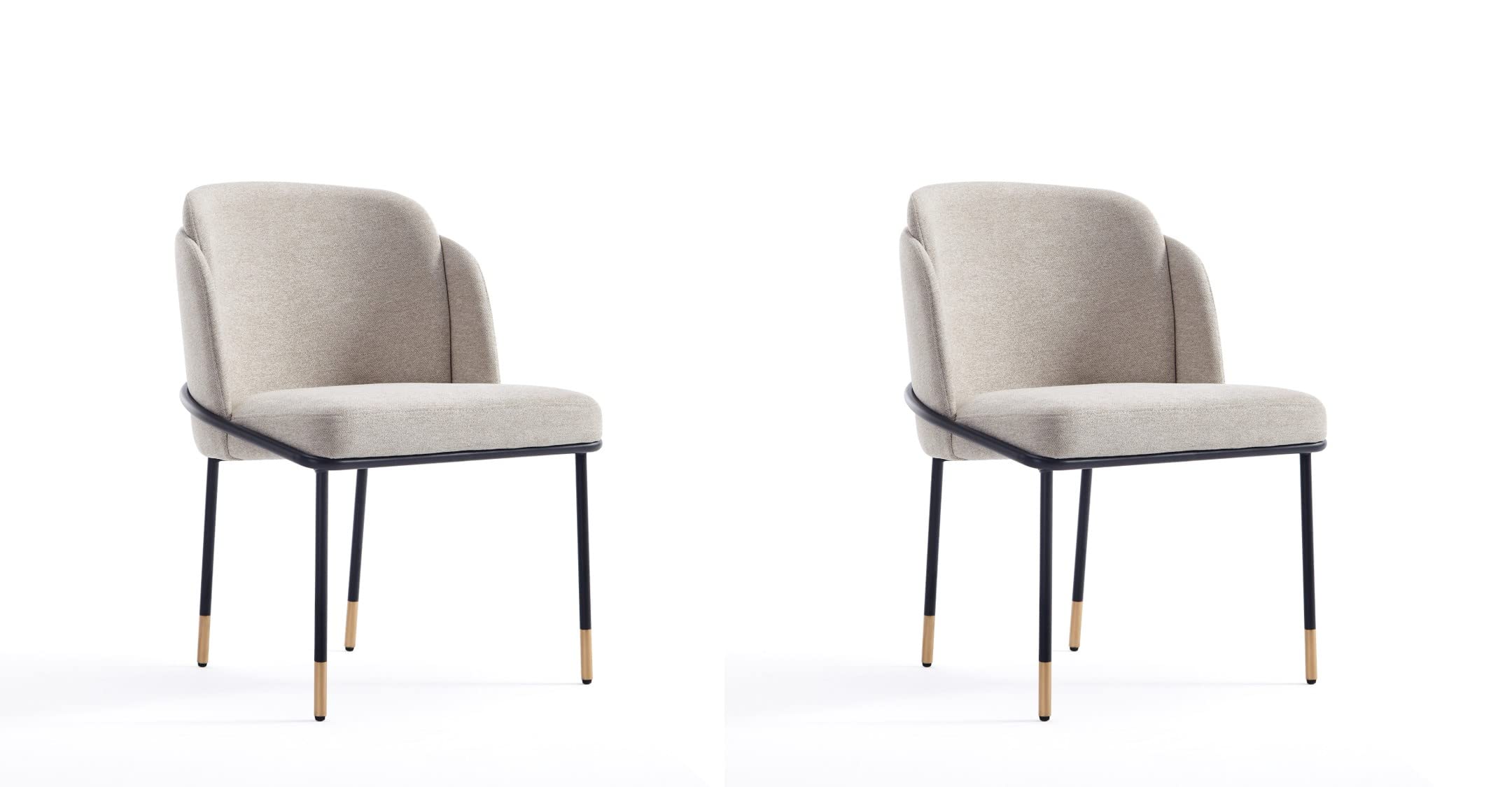 ONLY ONE CHAIR!!! Manhattan Comfort Flor Dining Chair with Metal Legs ...