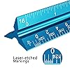 Rena Chris Architectural Scale Ruler, 12" Aluminum Architect Scale ...