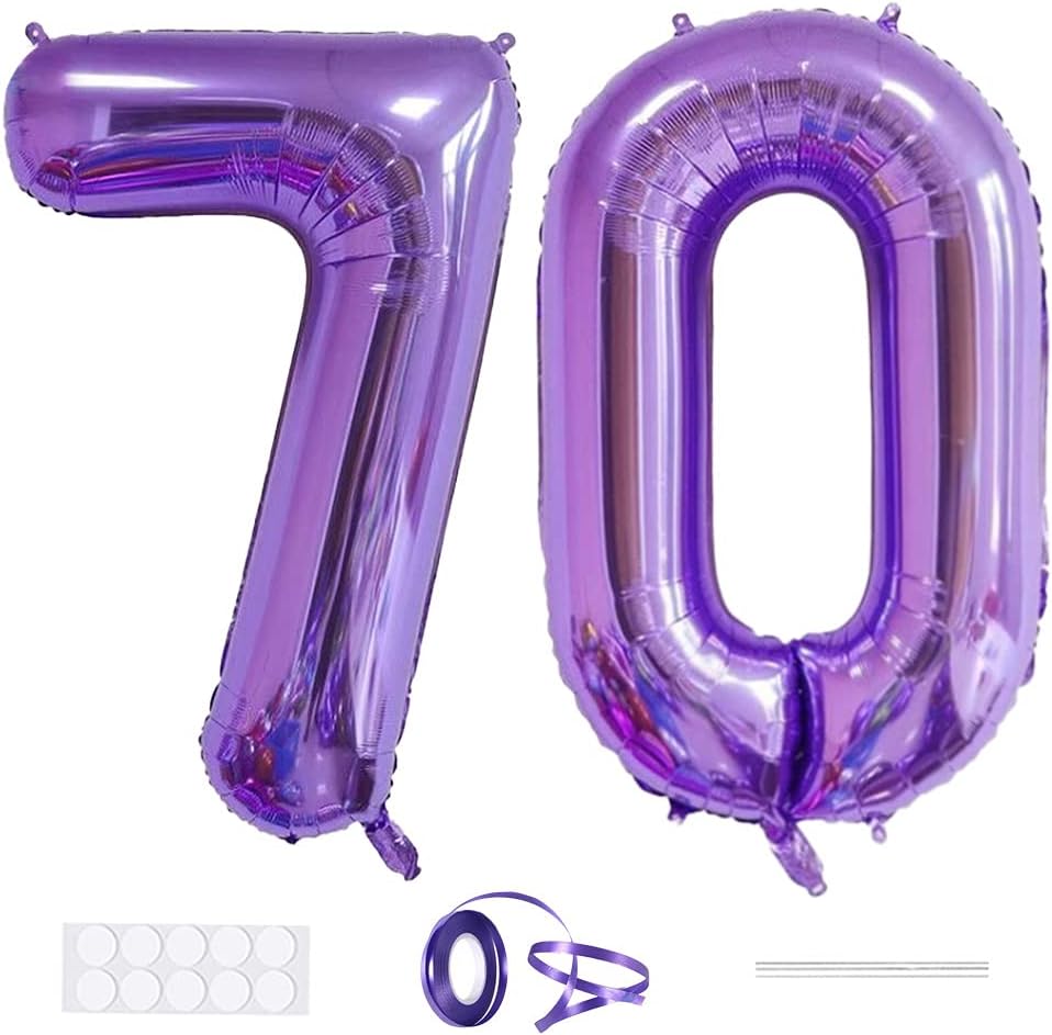 Xihuimay Number 70 Balloons 40 inch Digital Balloon Alphabet 70 ...