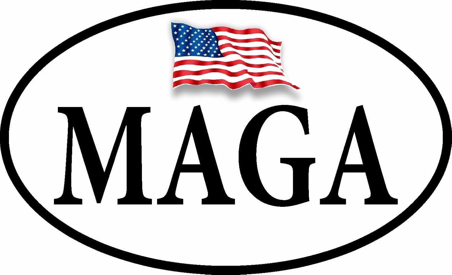 MAKE AMERICA GREAT AGAIN MAGA TRUMP FLAG DECAL WINDOW BUMPER STICKER ...