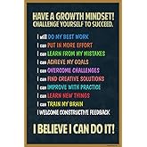 Amazon.com: Growth Mindset Poster For Classroom Decoration Motivational ...