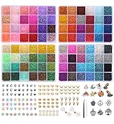 Amazon.com: Quefe 44000pcs 2mm 12/0 Bracelet Glass Seed Beads, 48 ...