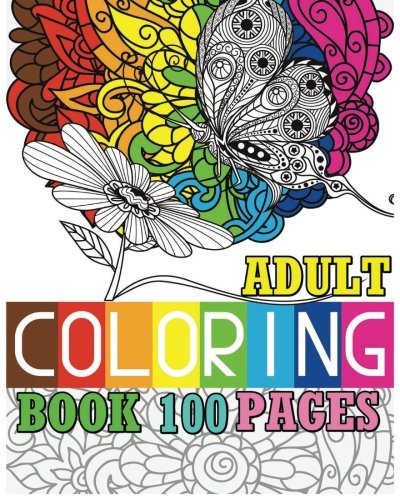 Amazon.com: Adult Coloring Book 100 Pages: Beautiful Butterflies and ...