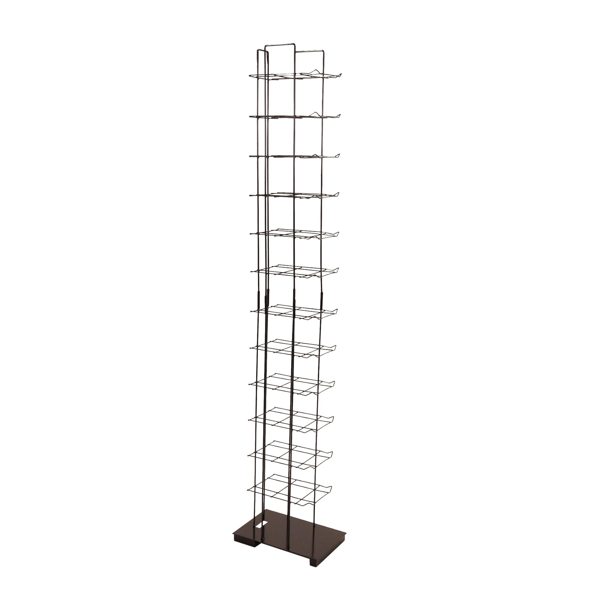 SSWBasics Black Floor Standing Ball Cap Rack and Hat Display Rack ...