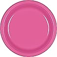 Amazon.com: Bright Pink Plastic Plates - 9" | Pack of 20 : Home & Kitchen