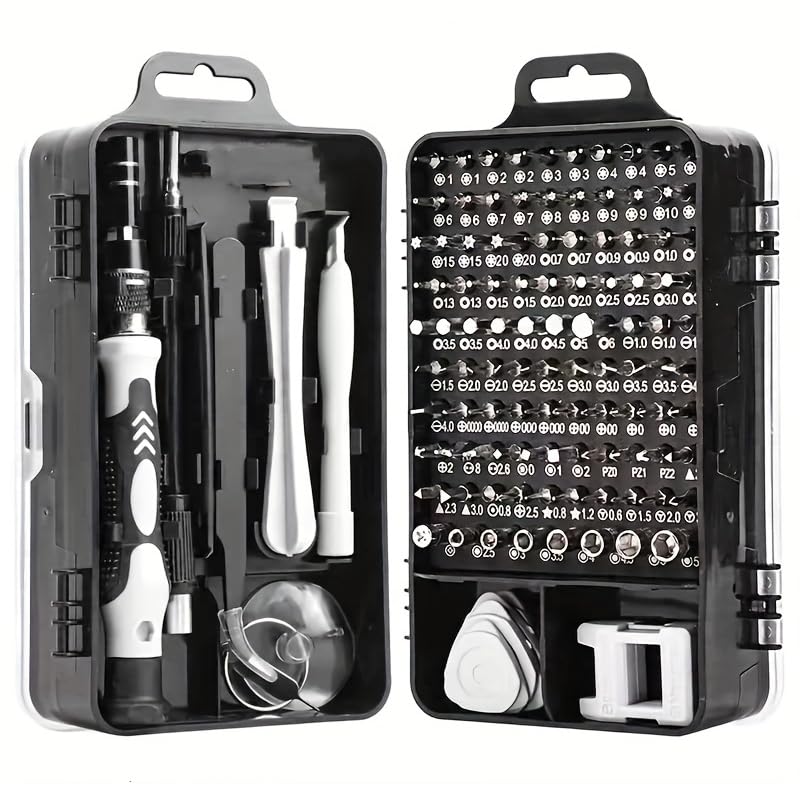 Ultimate 115 in 1 Precision Screwdriver Set - Chrome Vanadium Steel, Multi functional for PCs ...