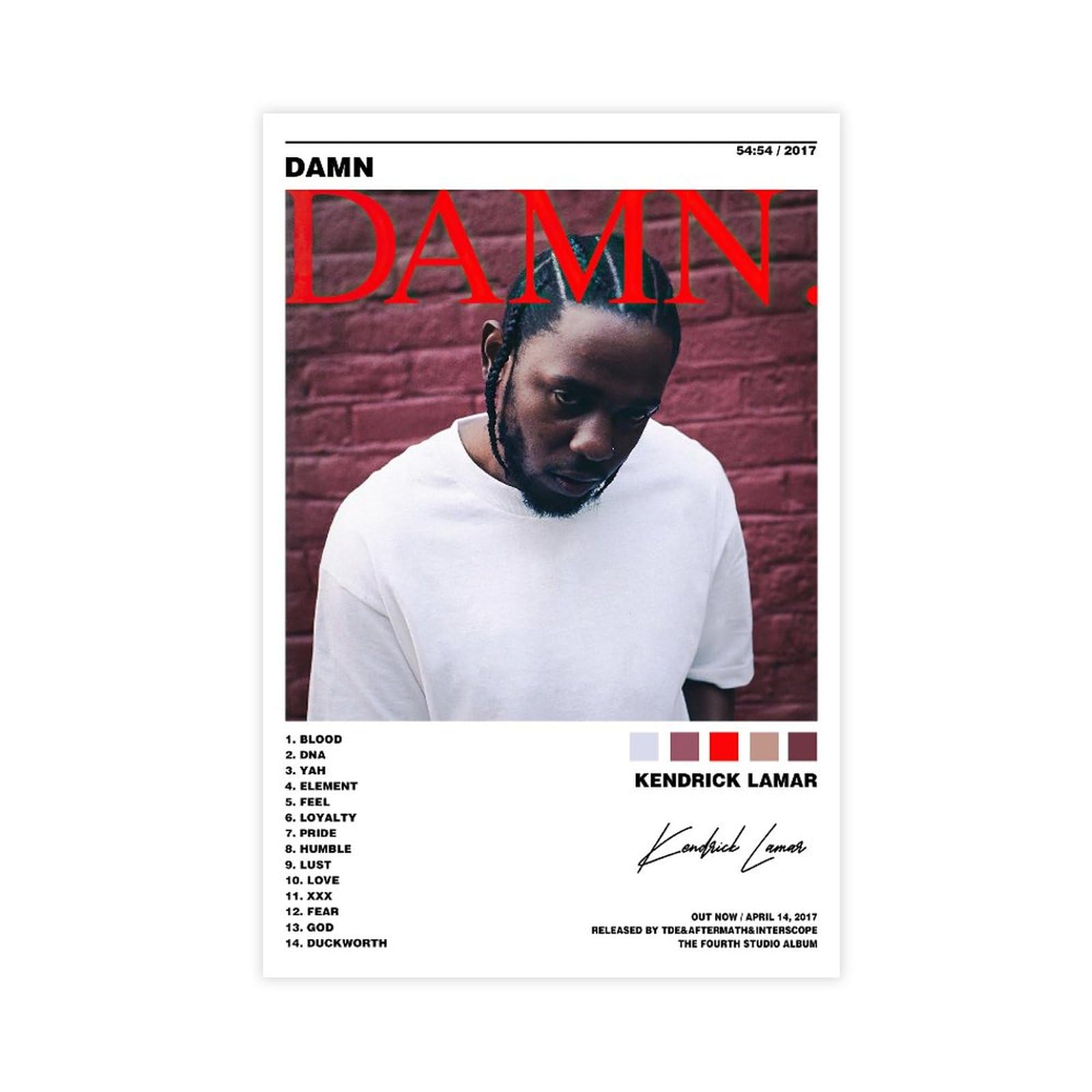 Mua Kendrick Lamar Album Poster Damn Rapper Music Canvas Poster ...