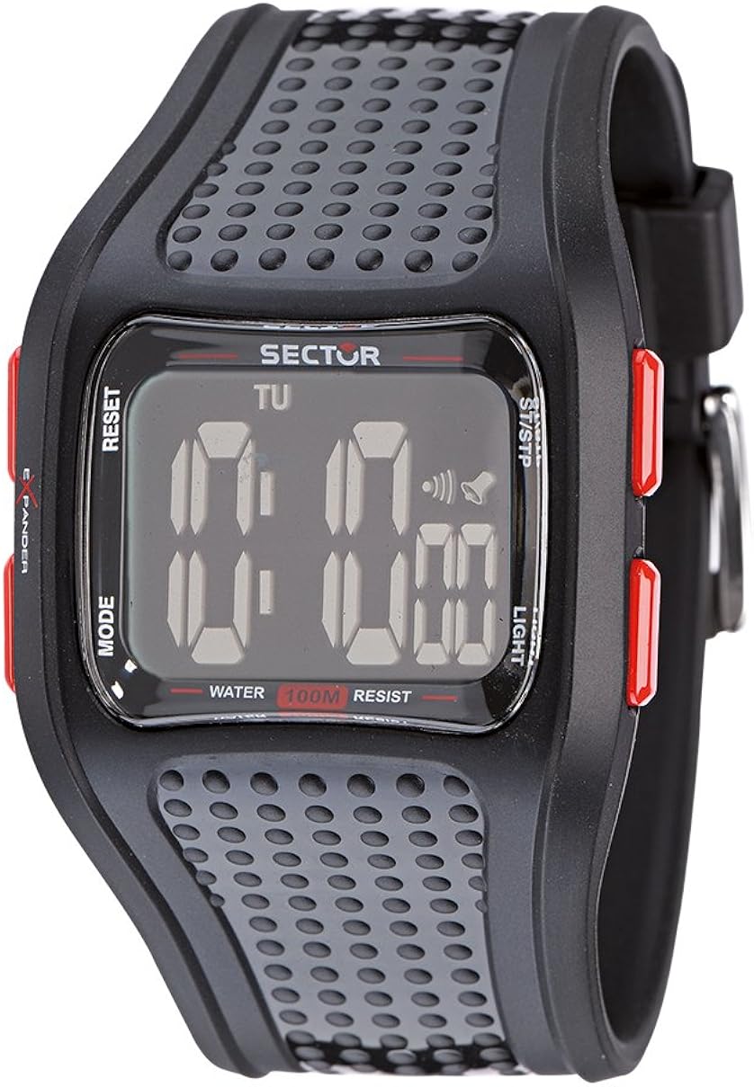 Sector 'Expander' Men's Watch Digital Quartz with Black Resin Strap ...