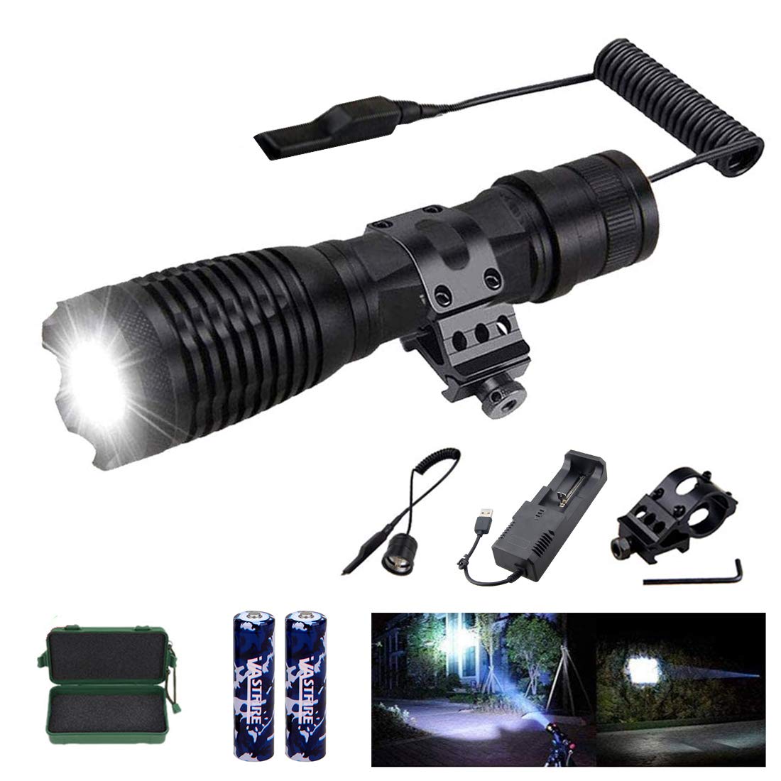 Buy Zoomable Best Flashlights 2021 1200 Lumen Cool White Light 1 Mode ...