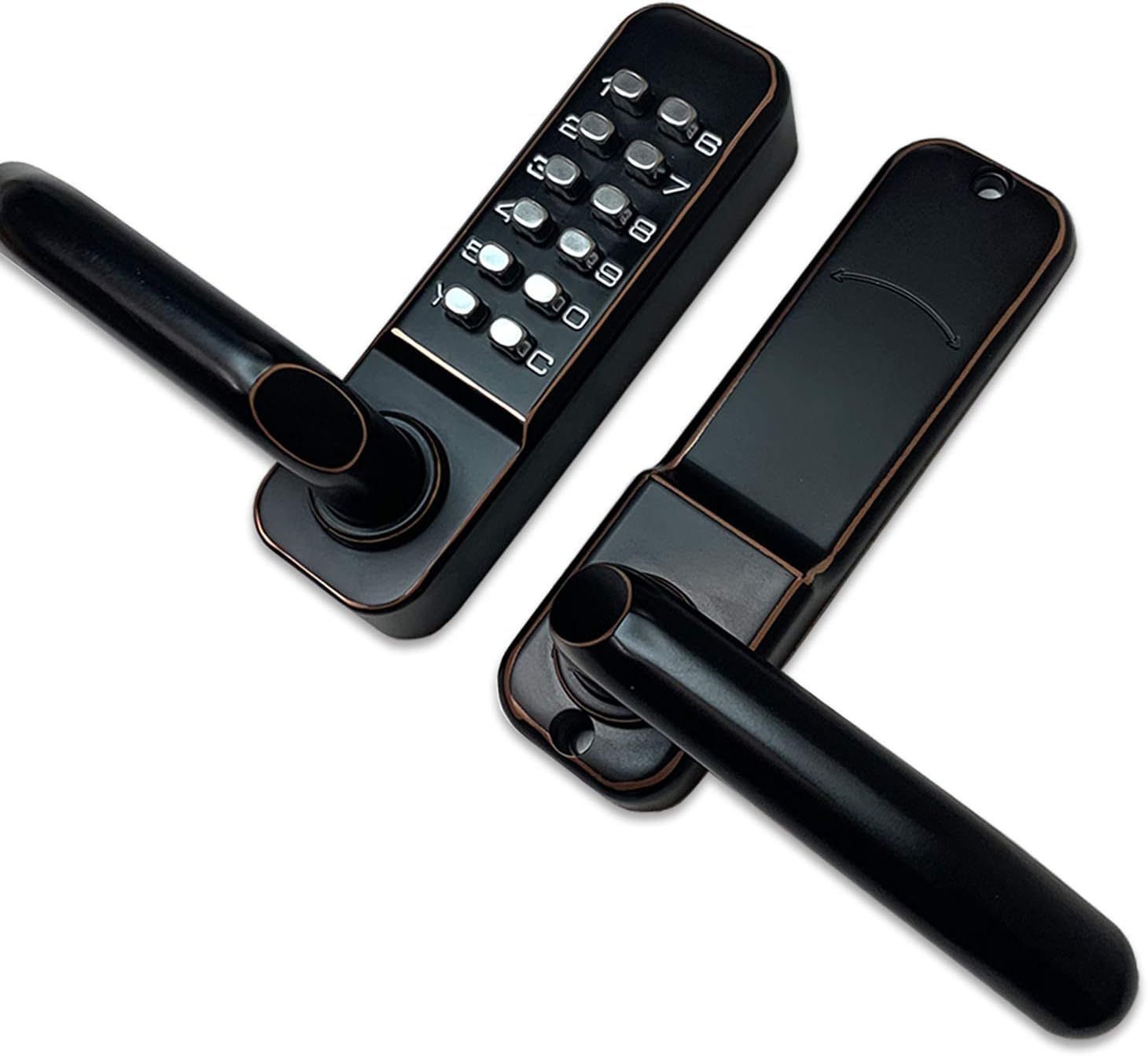 KIASET Mechanical Keyless Door Lock Single Sided Keypad Push Button ...