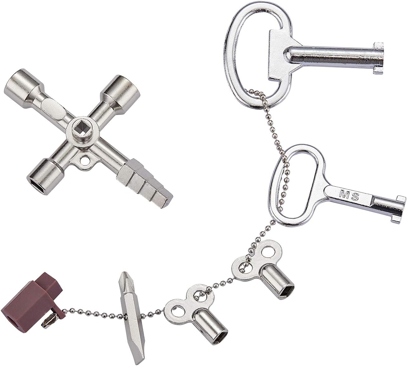 Minimprover 7 in 1 Radiator Key UK & 4 Sets for Meter Box Key Gas Meter ...