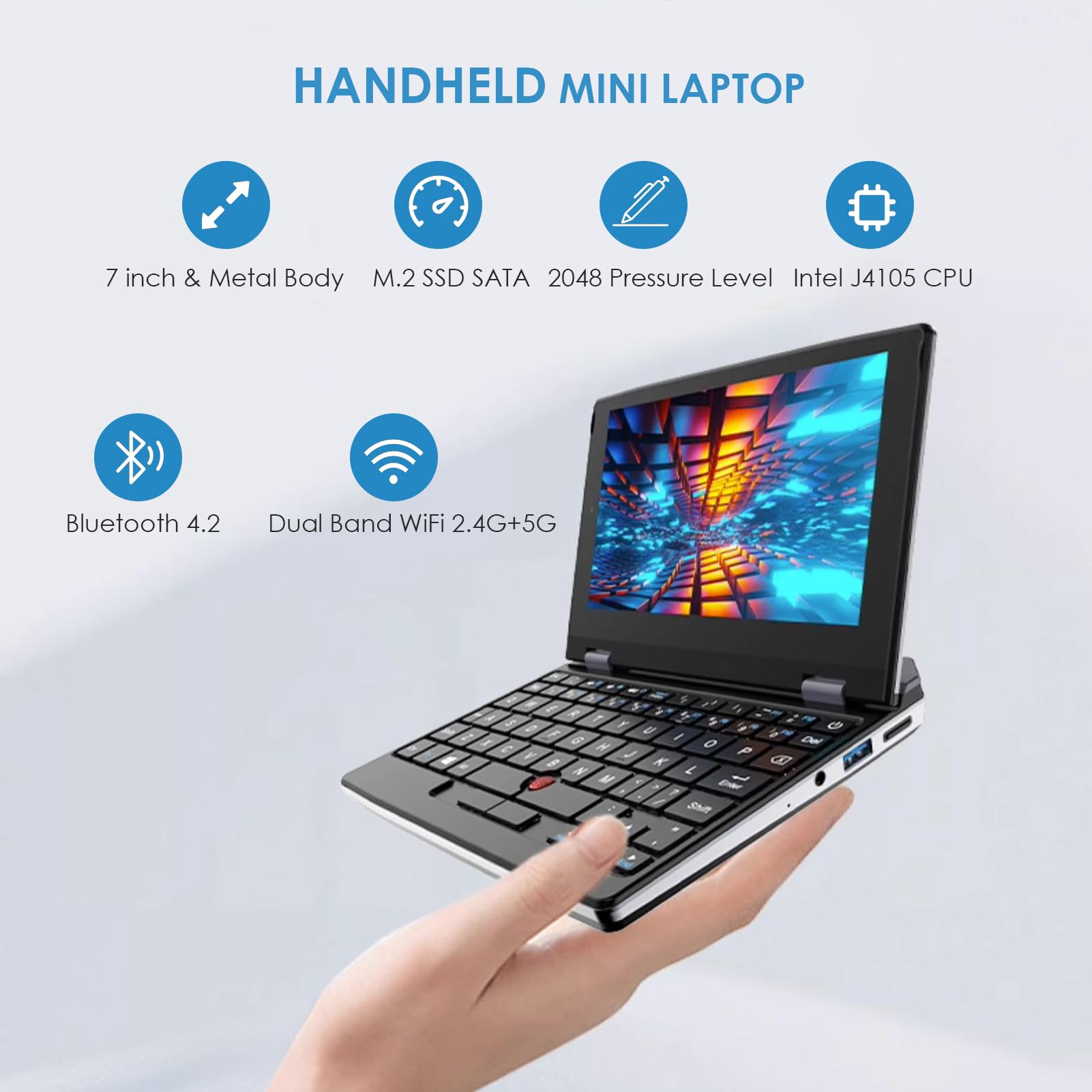 Mua Acogedor Mini Laptop, 7.0 inch Touch Screen Mini Laptop Computer, High Speed CPU J4105 12GB ...