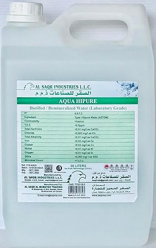 Aqua 5L Distilled/Demineralized Water - Ironing, Aquarium, Humidifier ...
