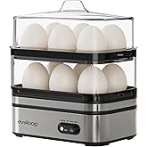 Amazon.com: Evoloop Rapid Egg Cooker Electric 6 Eggs Capacity, Soft, Medium, Hard Boiled ...