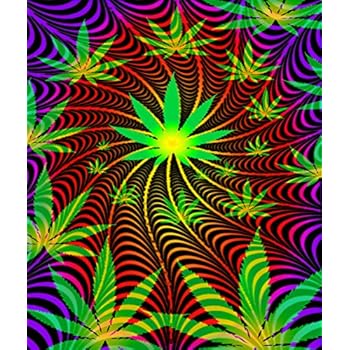Amazon.com: Weed Pot Cannabis Leaf Fleece Throw Blanket 50" x 60": Home & Kitchen