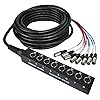 Seismic Audio SADROP-8x50 8 Channel Drop Snake Cable, 50-Feet Pro Audio ...