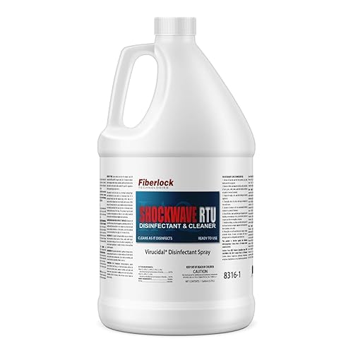 Fiberlock ShockWave RTU Disinfectant Cleaner, 1 Gallon, Ideal for Water ...