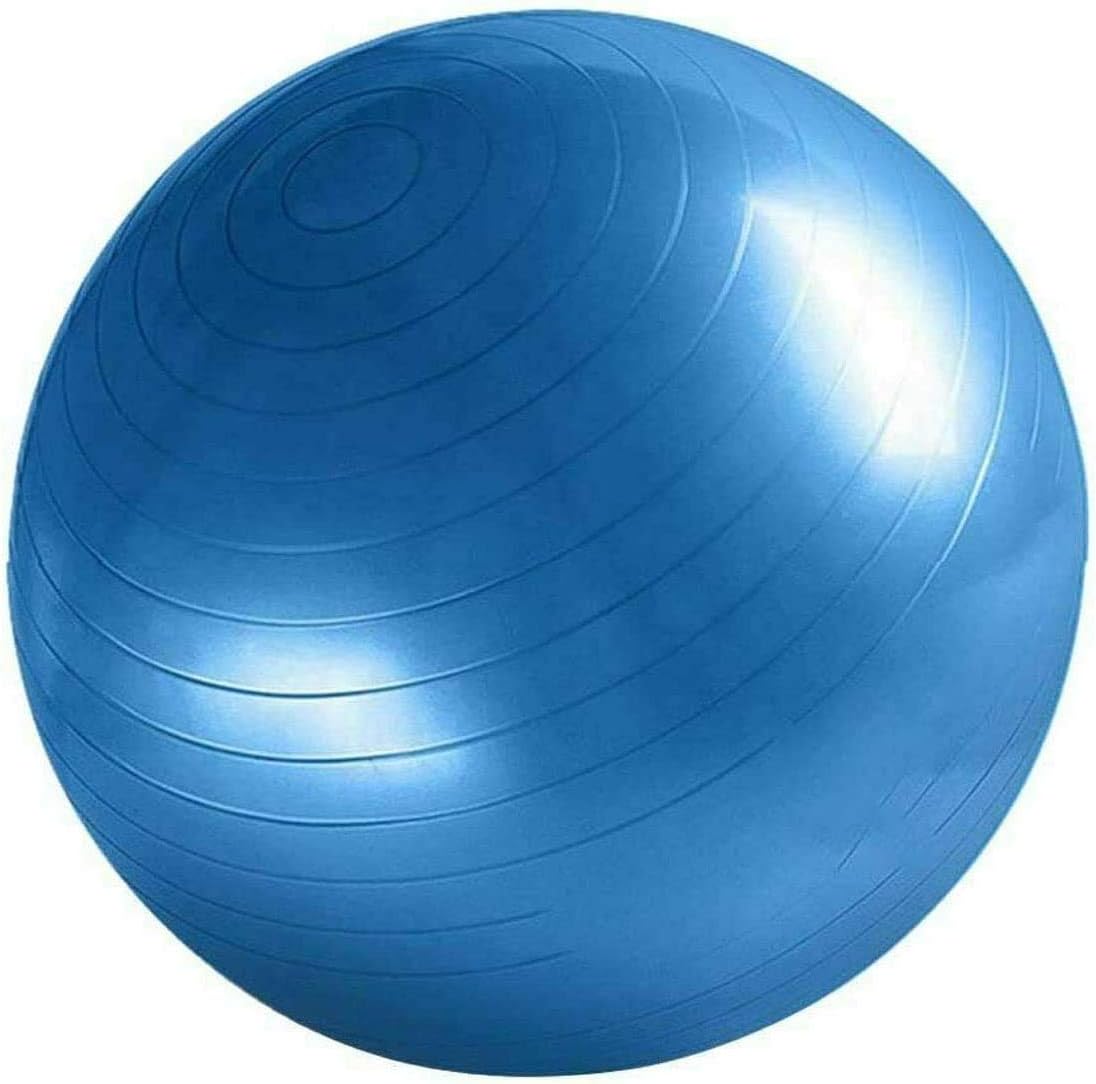GLOW Exercise Gym Ball – Fitness Yoga Swiss Ball with Dual Hand Pump to ...