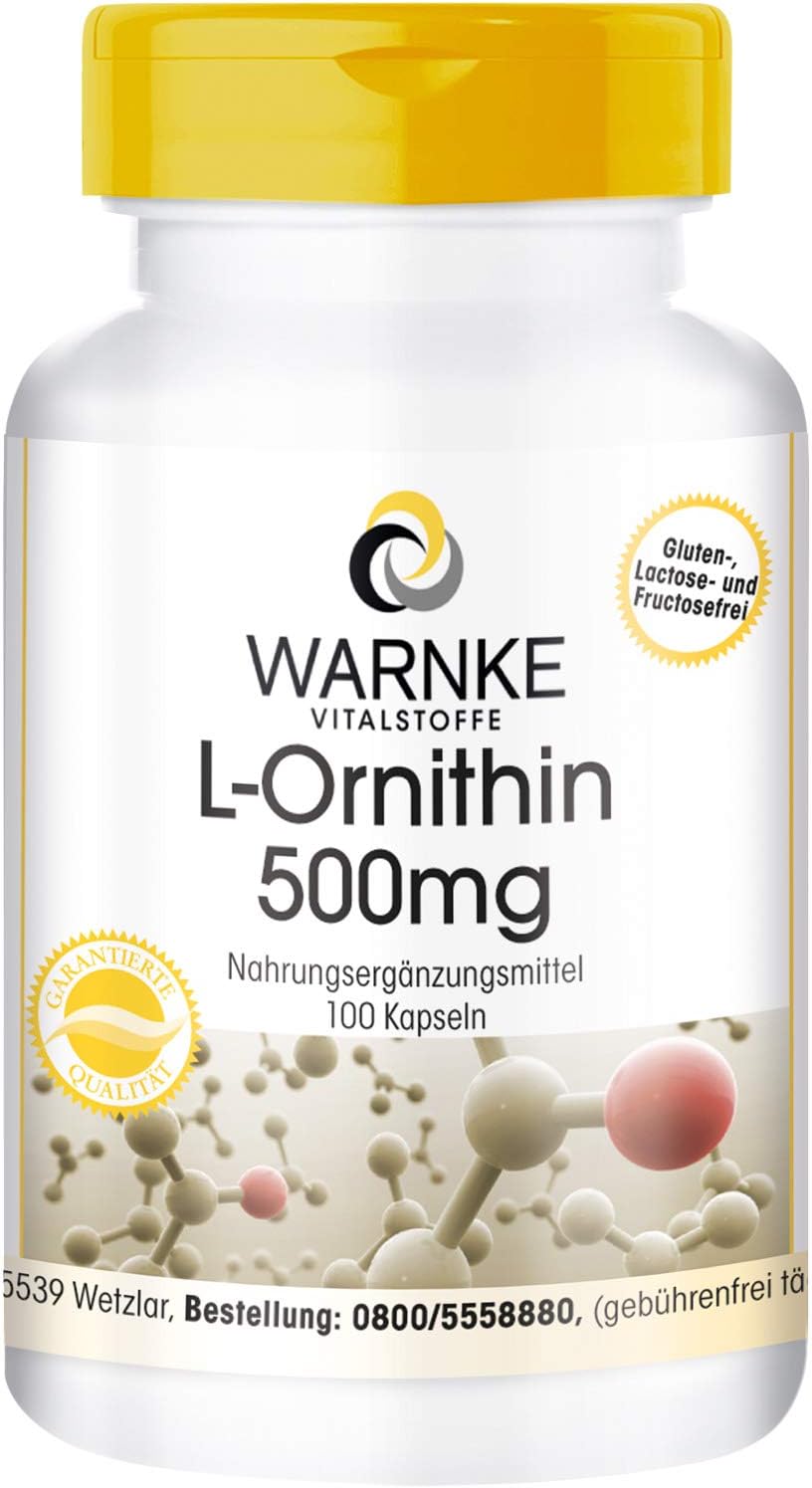 Warnke Vitalstoffe L-ornithine Capsules – 500mg – Vegan – 100 Capsules ...