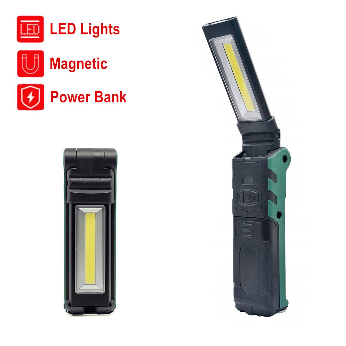 COB LED Work Light, WASAGA USB Rechargeable Inspection Torch Lamp ...
