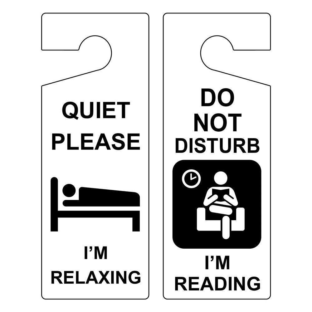 Do Not Disturb Day Sleeper Plastic Door Knob Hanger Sign Novelty Home ...