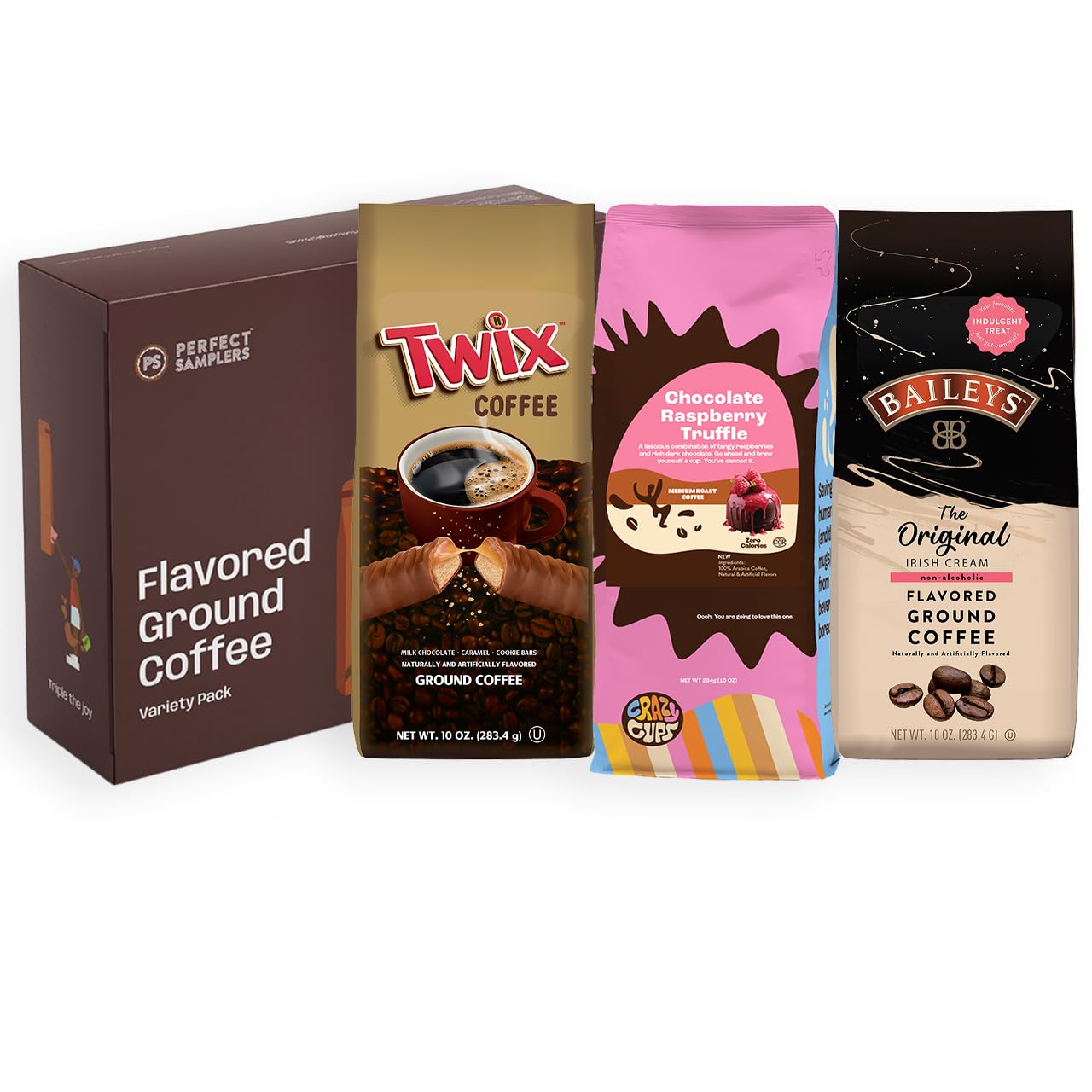 Mua Flavored Ground Coffee Gift Box Variety Pack, Twix, Baileys ...
