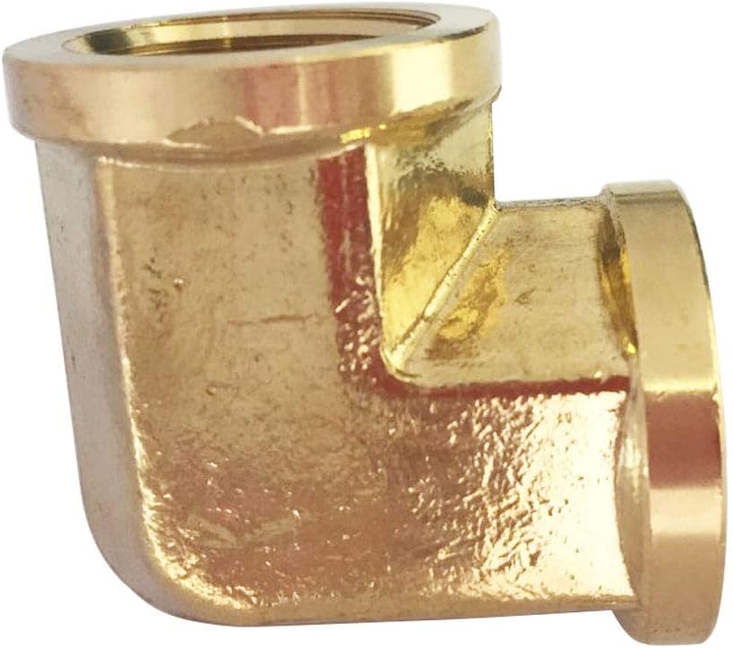 1/4" NPT Elbow, Forged Brass 90 Degree Fitting, 1/4" NPT Female x 1/4 ...