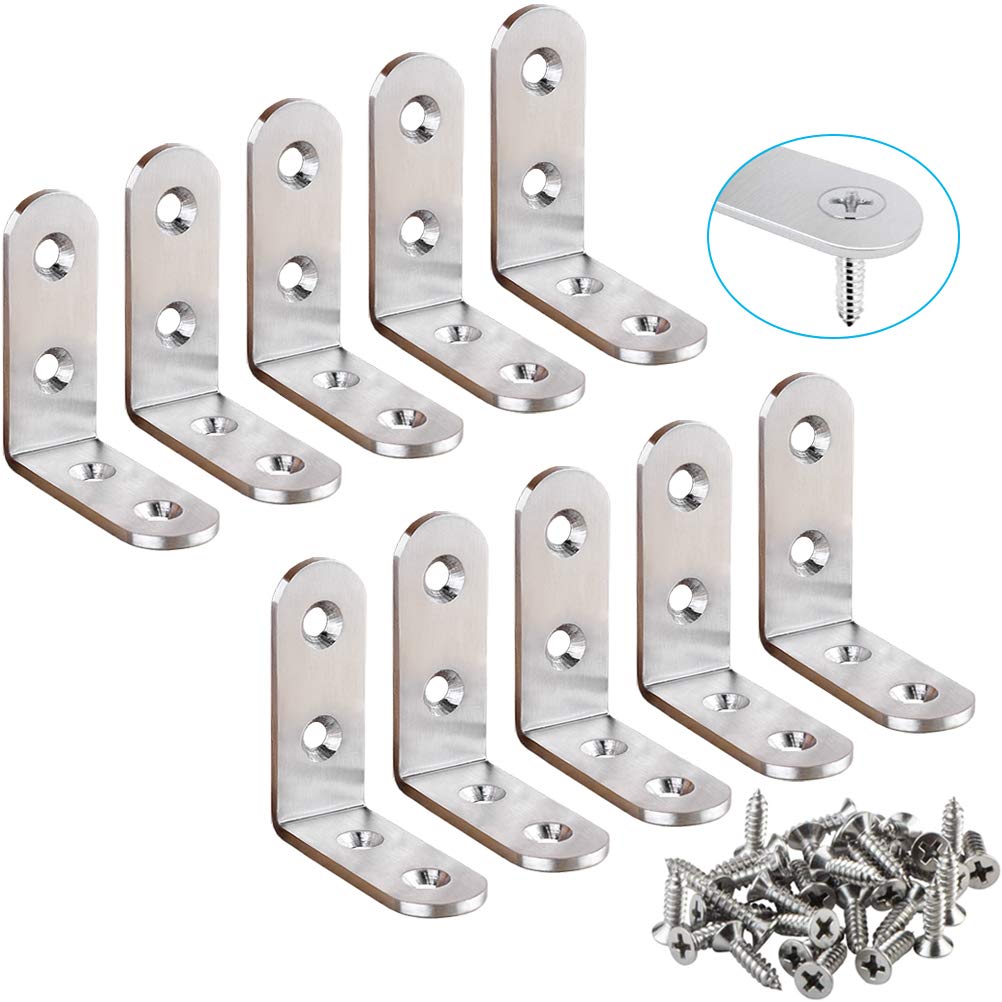 10 Pcs L Bracket Corner Braces 2 Inch Heavy Duty | Desertcart OMAN