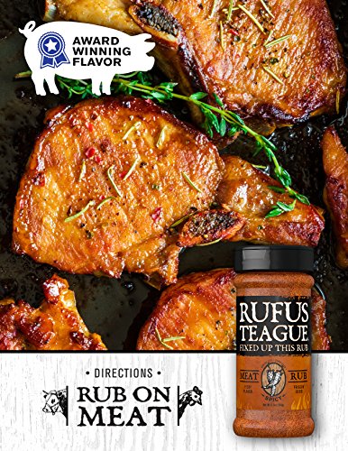 Rufus Teague SPICY MEAT RUB – 6.5oz Shaker – Fiery BBQ Seasoning for ...