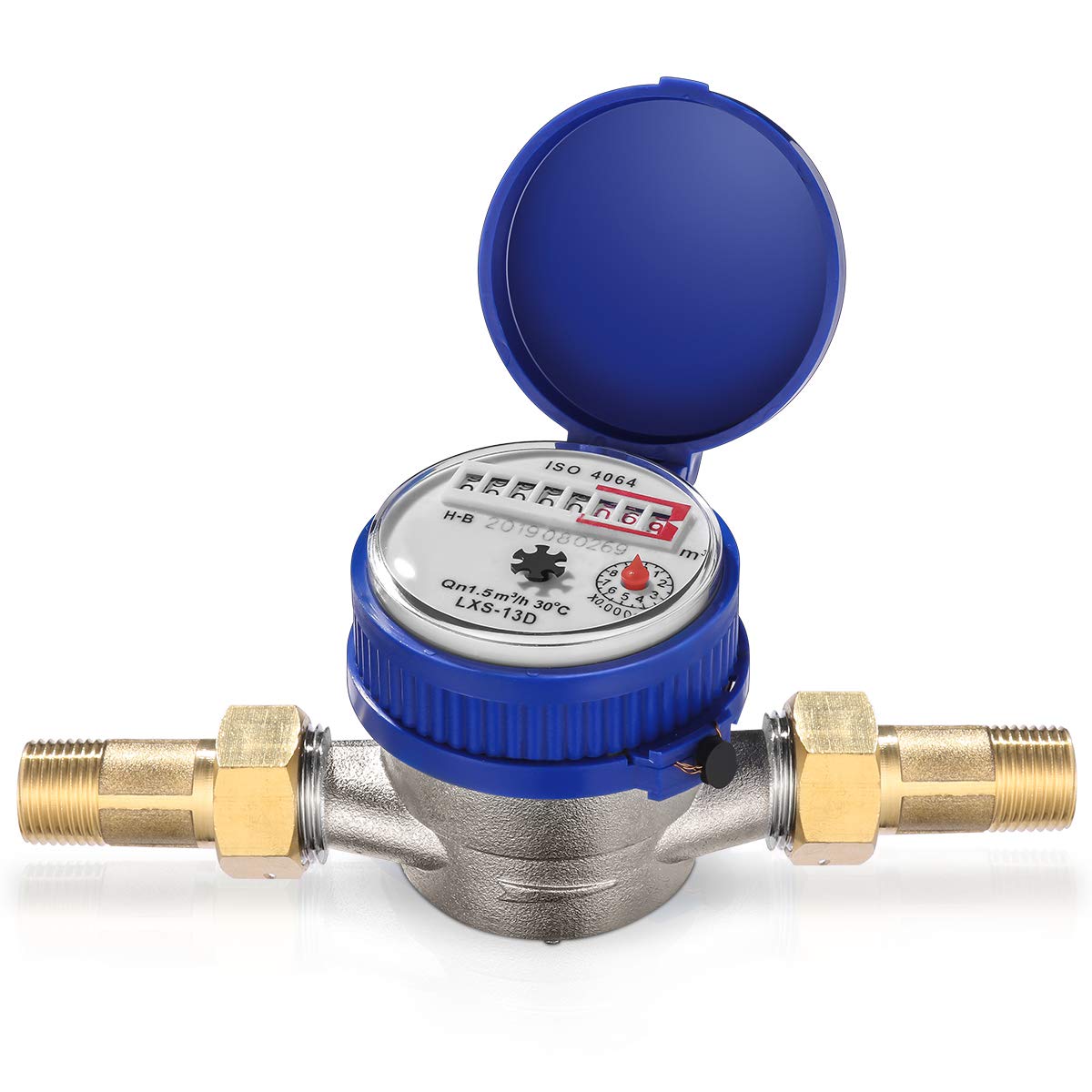 Mua Hemobllo Water Meter Water Flow Meter Cold Water Meter for Garden and Home Use, Measures in ...