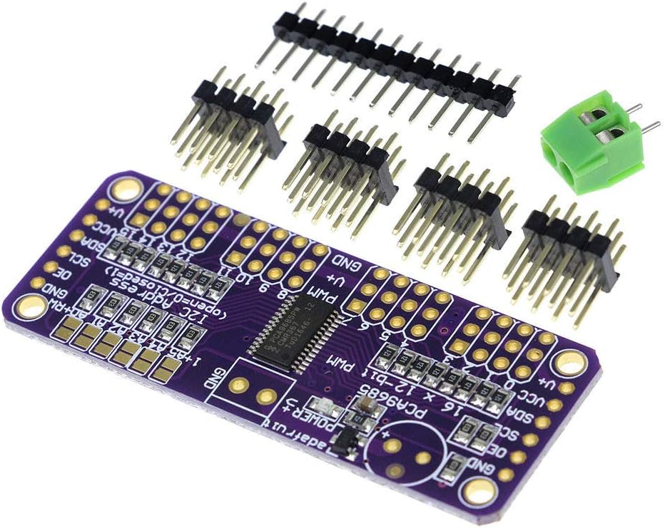TECNOIOT 5pcs PCA9685 16 Channel 12 bit PWM Servo Driver I2C Interface – BigaMart