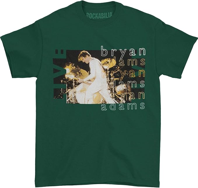 Amazon.com: Bryan Adams Men's Bottle Line T-Shirt X-Large Green: Clothing