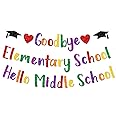 Amazon.com: Goodbye Elementary Hello Middle School Banner, 5TH Grade ...