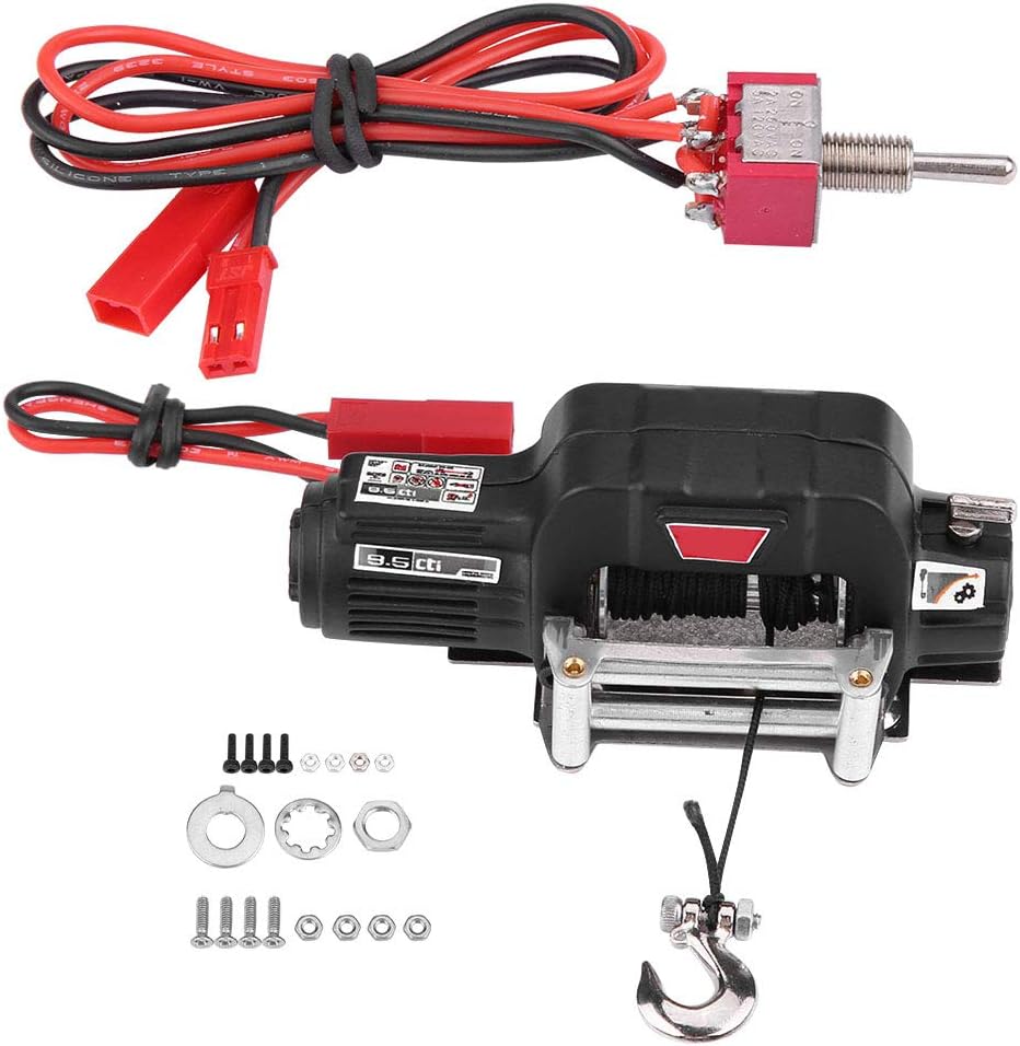 Dilwe 1/10 Scale Crawler Winch, Car Accessory Wired Winch Control Set ...