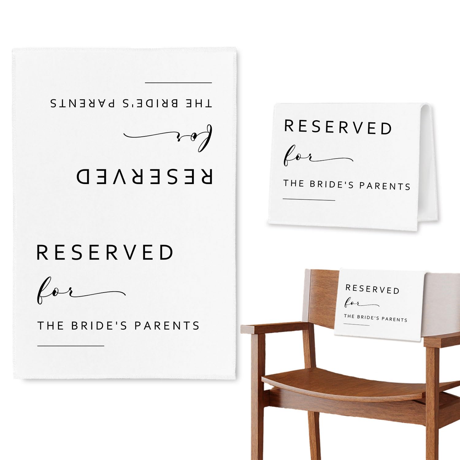 ChissNook Reserved Seating Chair Signs, Reserved Sign Pew Cloths ...
