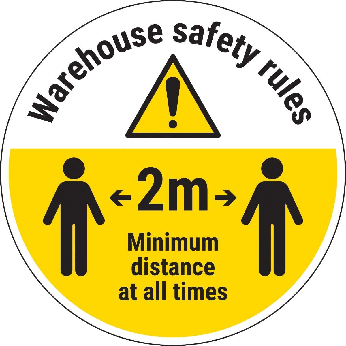 V Safety CV006BB-FS Vsafety Warehouse Rules - Keep 2m Distance 300mm x ...