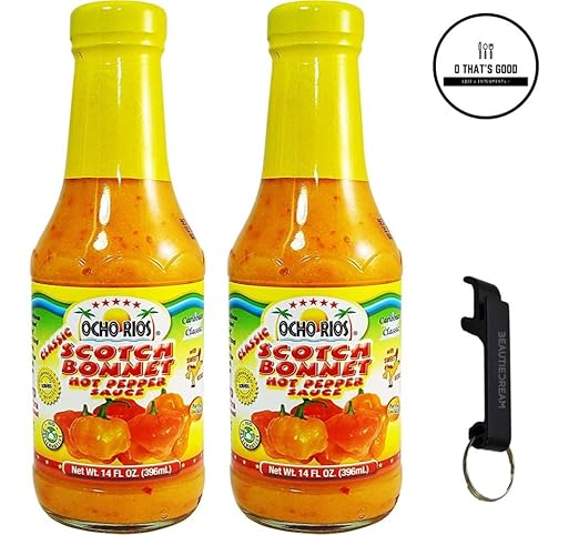 Amazon.com : Ocho Rios Scotch Bonnet Hot Pepper Sauce 14 oz Pack of 2 ...