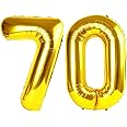 Amazon.com: Gold Number 70 Balloon 40 inch, 70 Number Balloons, 70th ...