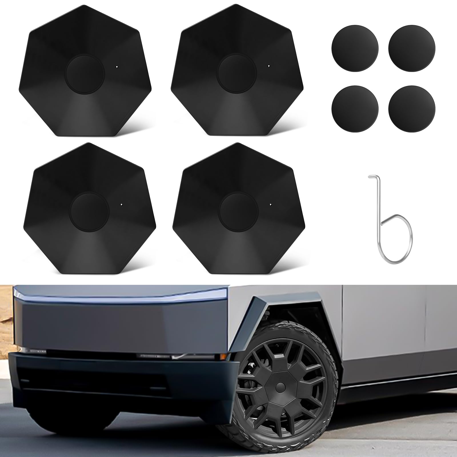 Wheel Center Caps for Tesla Cybertruck 2024,Cybertruck Accessories,Full ...