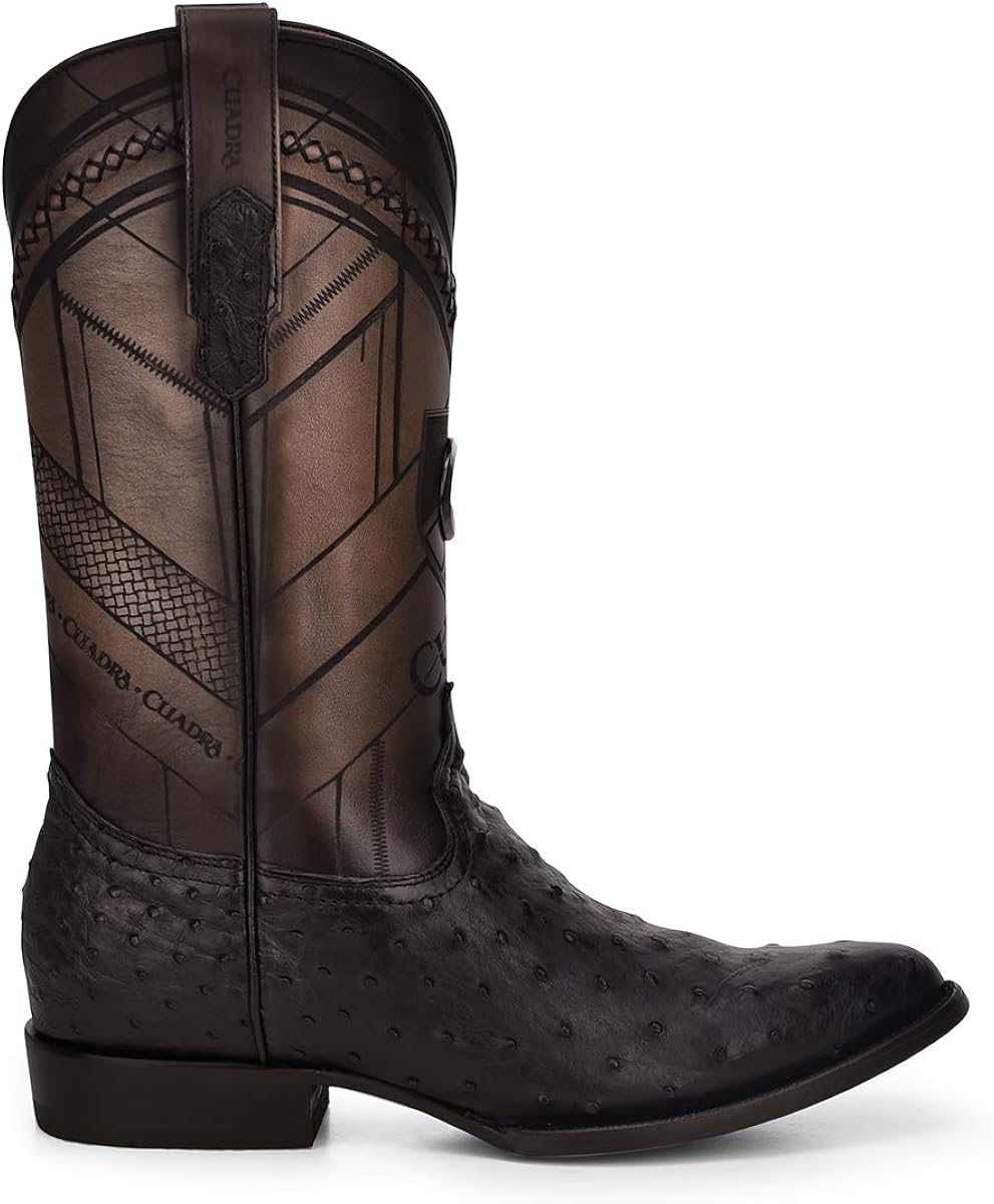 Amazon.com: Cuadra Men's Cowboy Boot in Genuine Ostrich Leather and ...
