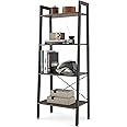 Amazon.com: Giantex Ladder Shelf 4-Tier Industrial Bookshelf Storage ...