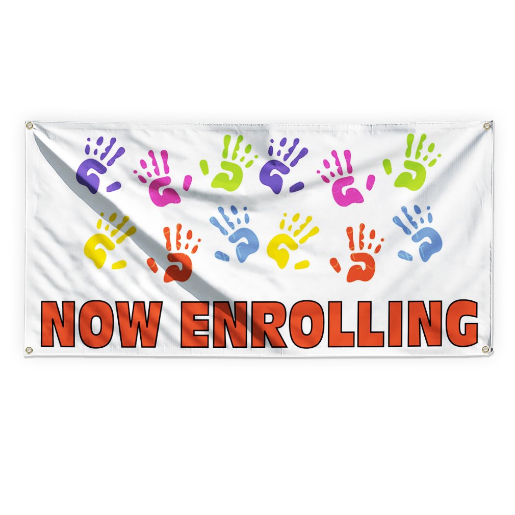 Amazon.com : Now Enrolling #1 Outdoor Advertising Printing Vinyl Banner ...
