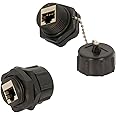 Amazon.com: InstallerParts CAT6 RJ45 Shielded Industrial Panel Mount ...