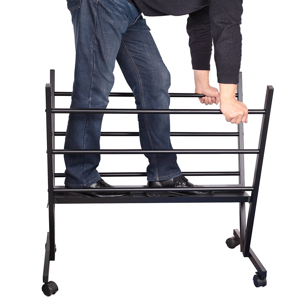 Falling in Art Metal Print Rack with Rolling Casters (33 inches Tall)