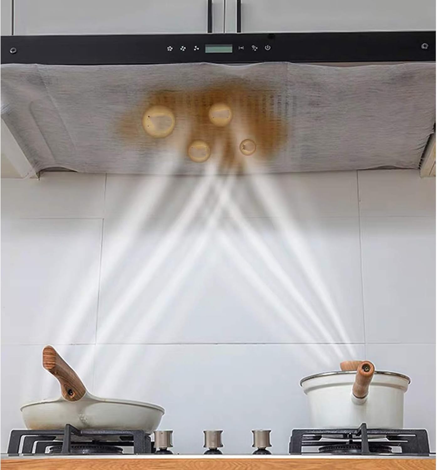 Jeasona 5 packs Cooker Hood Filter Cut to Size Extractor Fan Filter ...