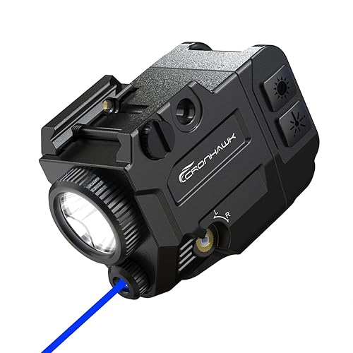 CRONHAWK 500 Lumens Tactical Weapon Flashlights Laser Sight - Rail ...